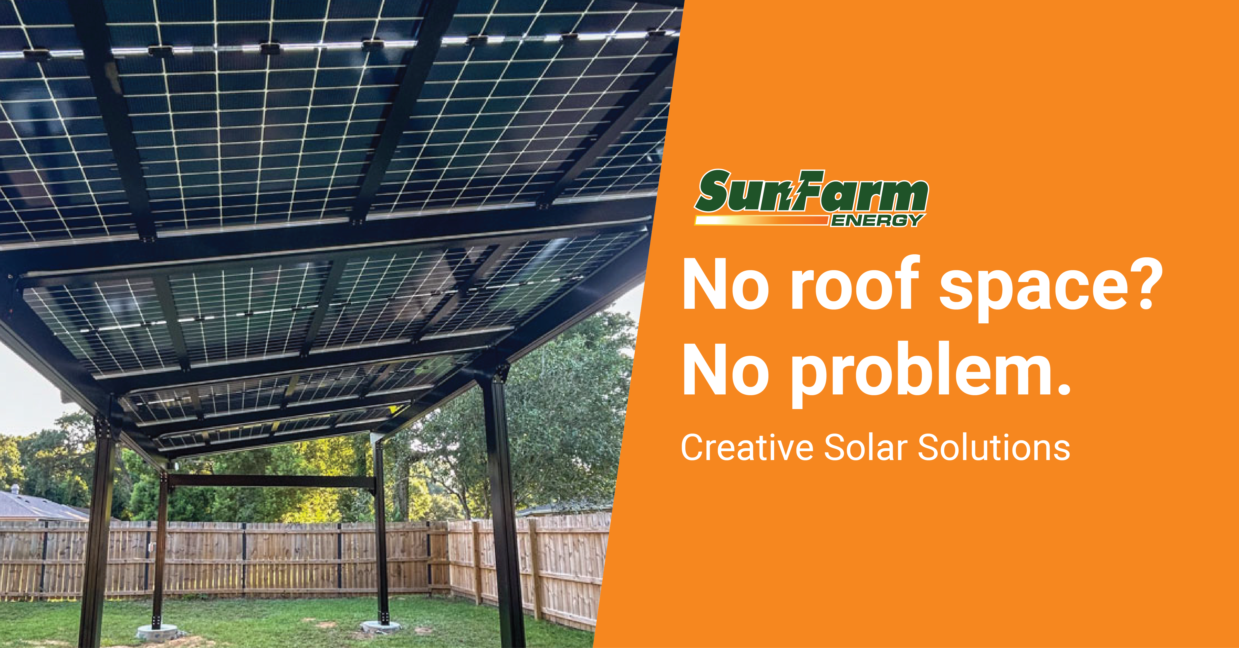 No Roof Space? No Problem - Creative Solar Solutions - SunFarm Energy